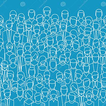 The Crowd of Abstract People. Stock Vector - Illustration of national ...