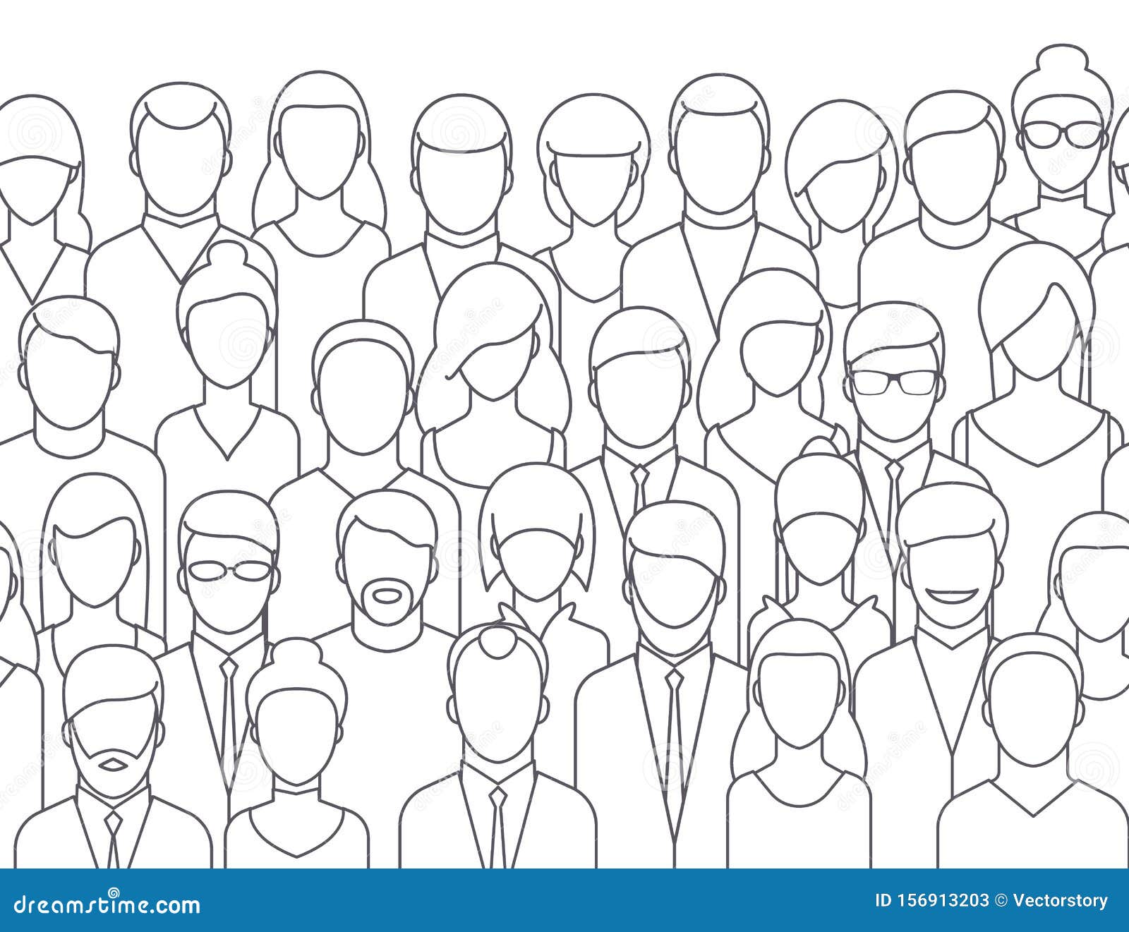Abstract Crowd Of Smiling People Vector Illustration | CartoonDealer ... Abstract Crowd Of Smiling People Vector Illustration | CartoonDealer ...