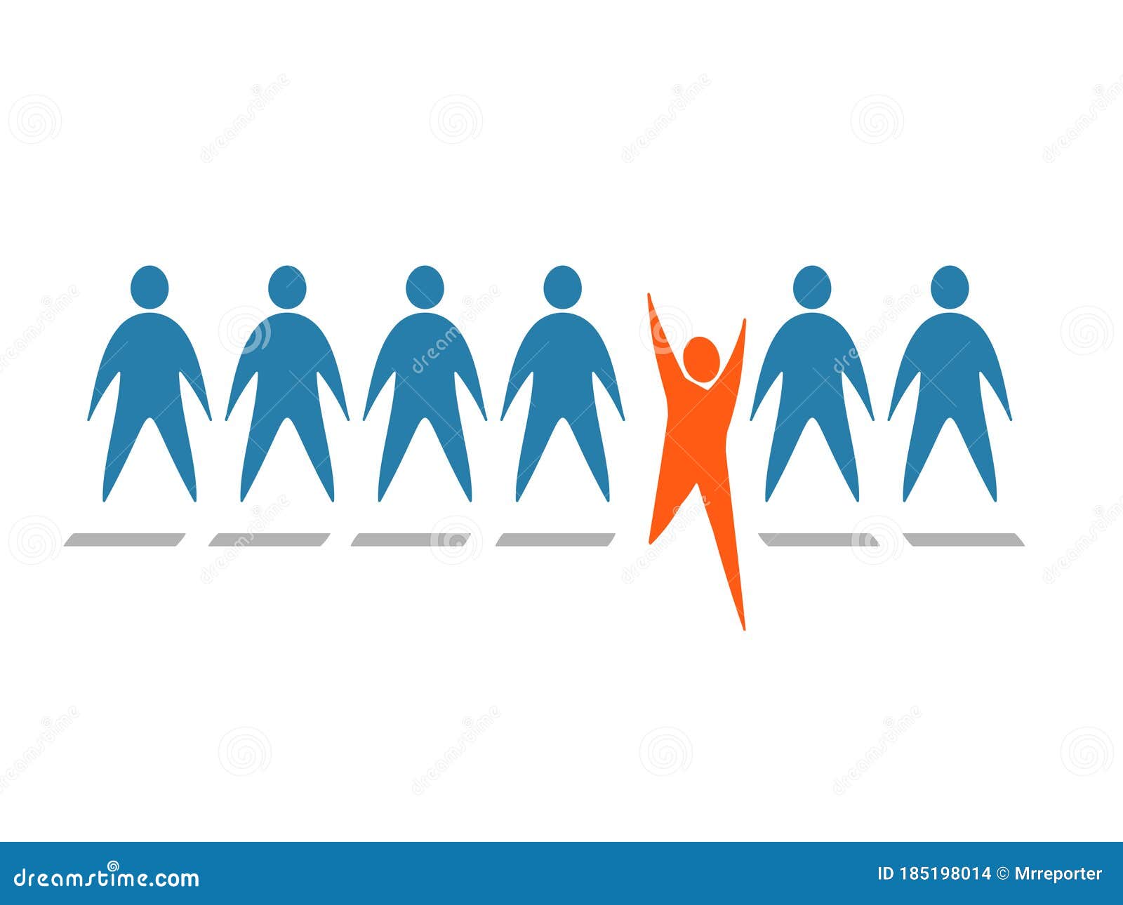 Leader stock vector. Illustration of person, stand, crowd - 185198014