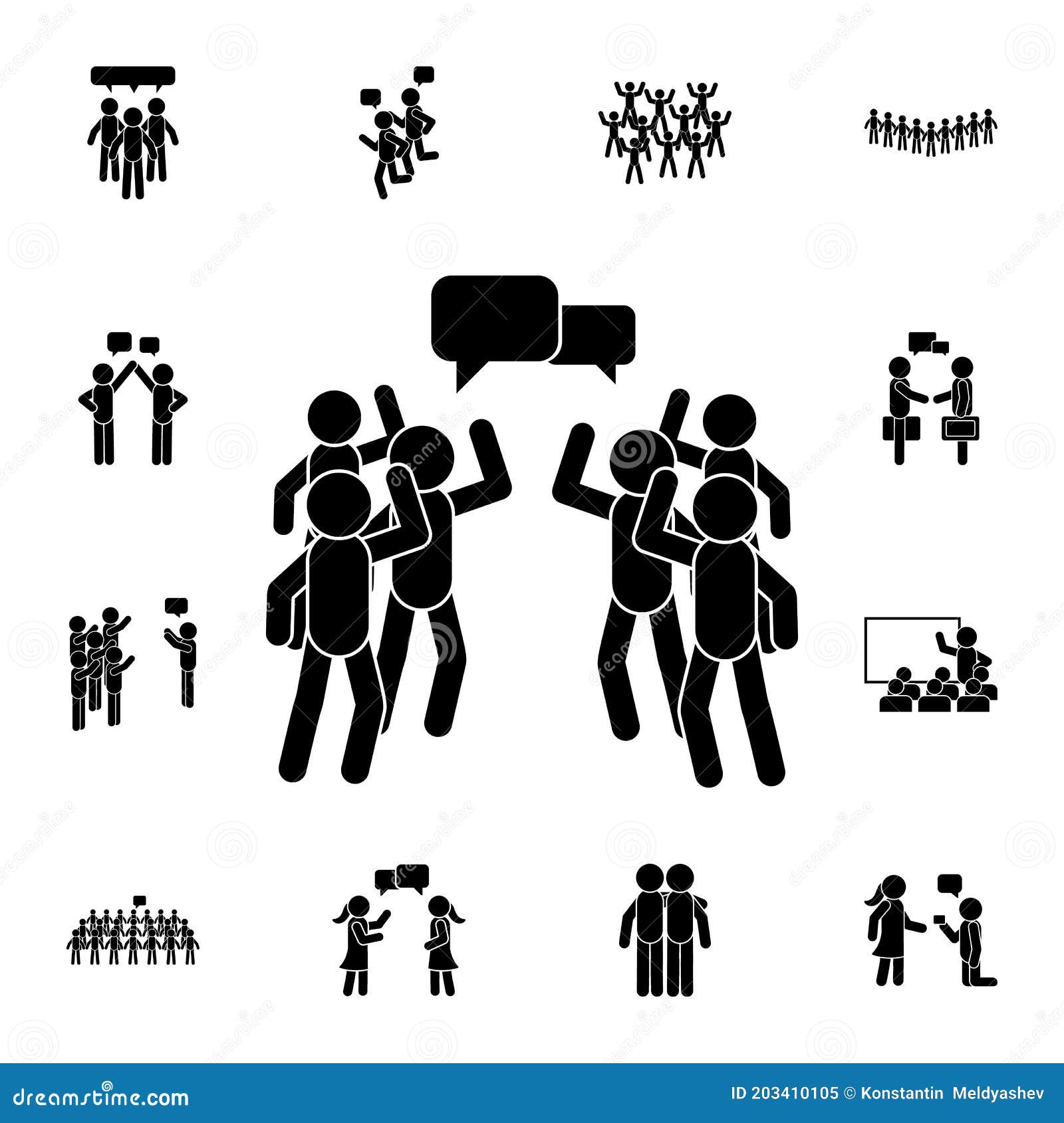 Crowd Is Arguing Or Blaming Unsure Asking Man,Individuality, Difference ...