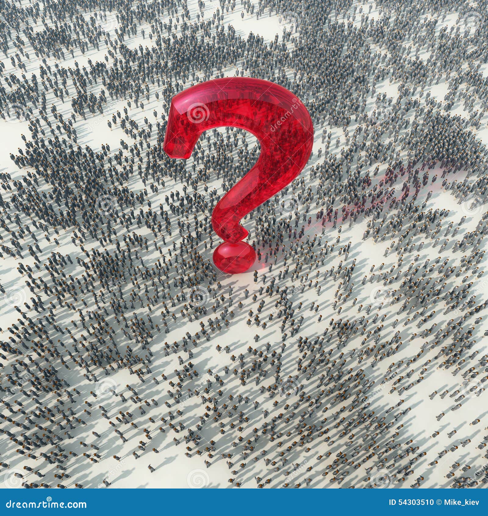 Crowd Around the Question Mark Stock Illustration - Illustration of ...