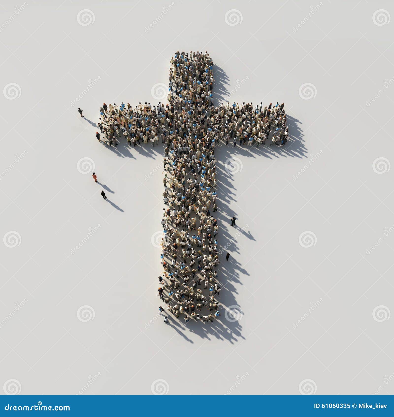 Crowd as the cross stock illustration. Illustration of belief - 61060335