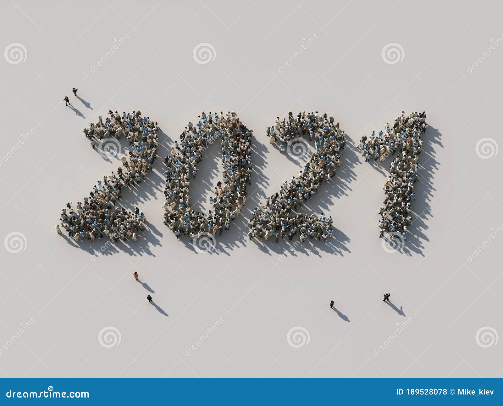 Crowd as the 2021 numbers stock illustration. Illustration of people ...