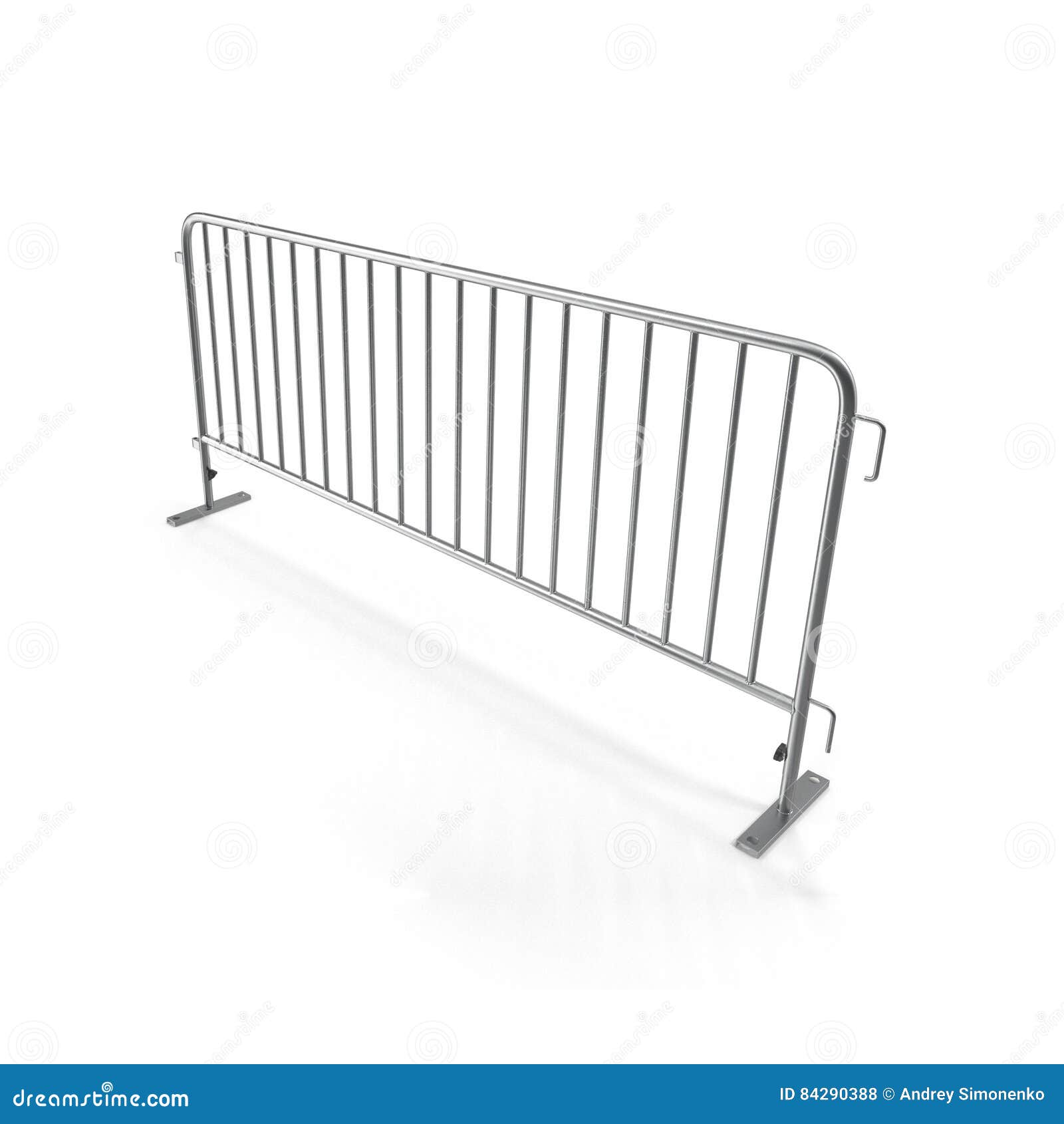 Crowd Barrier Isolated on White. 3D Illustration Stock Illustration ...