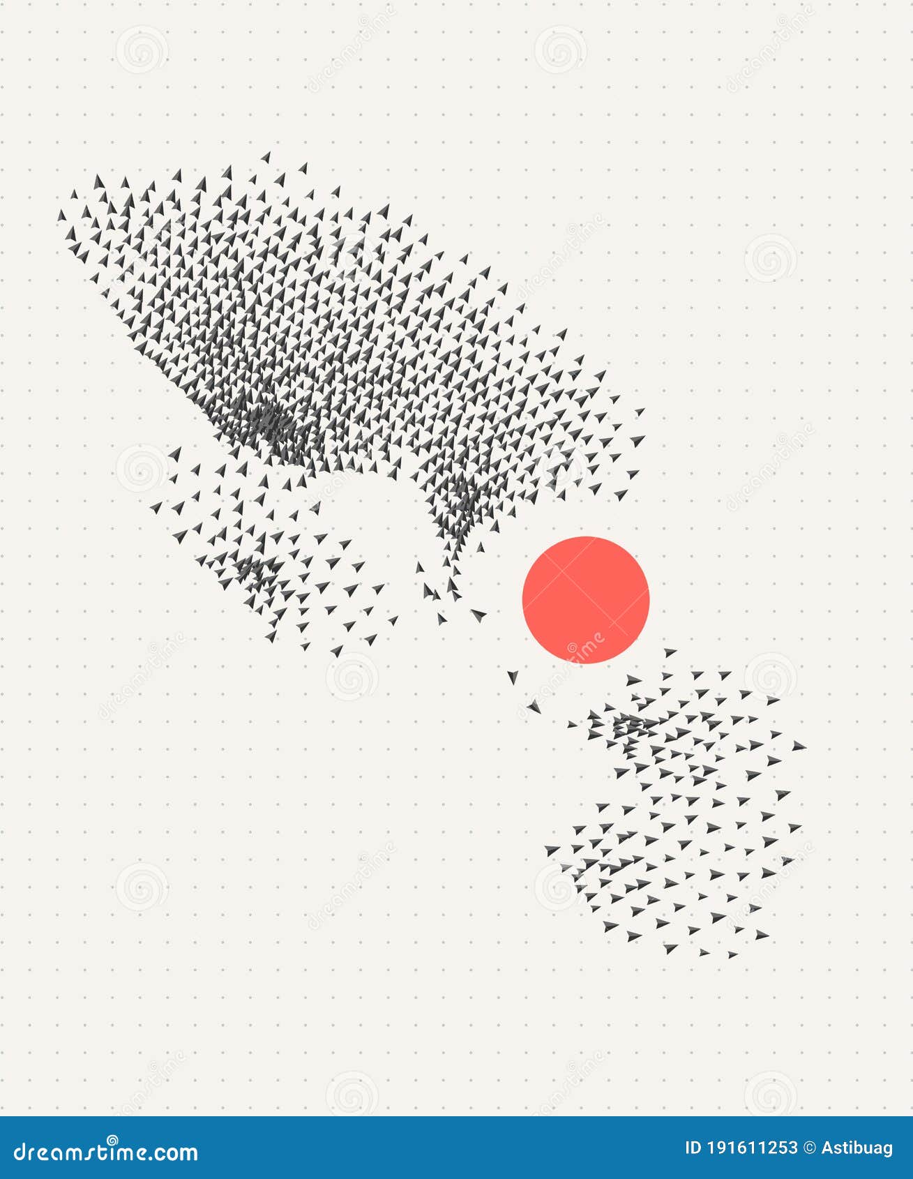 Crowd Behaviour Simulation. Model of Swarm Movement. Self Organized ...
