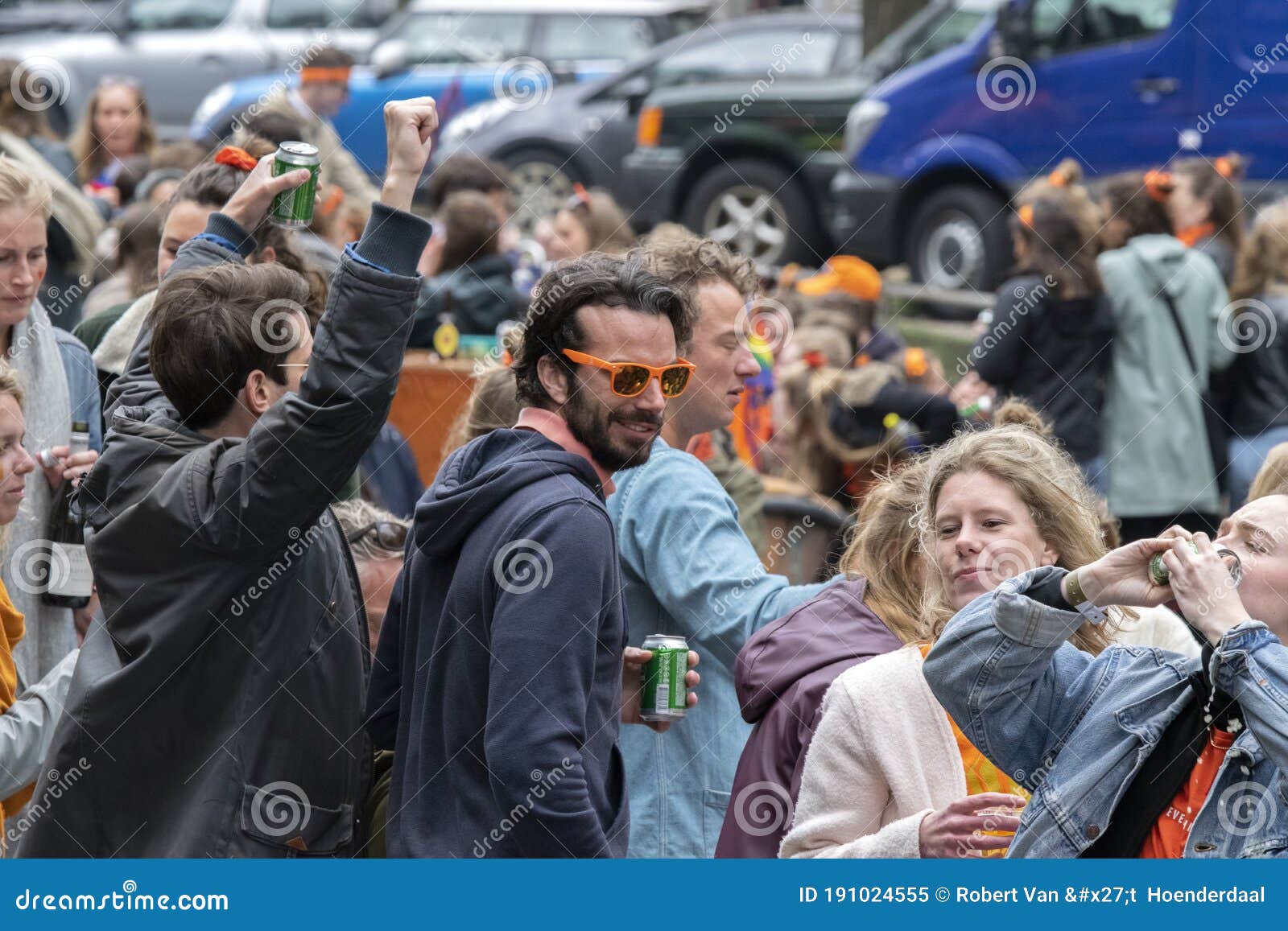 Crowd on Boats on Kingsday at Amsterdam the Netherlands 2019 Editorial ...