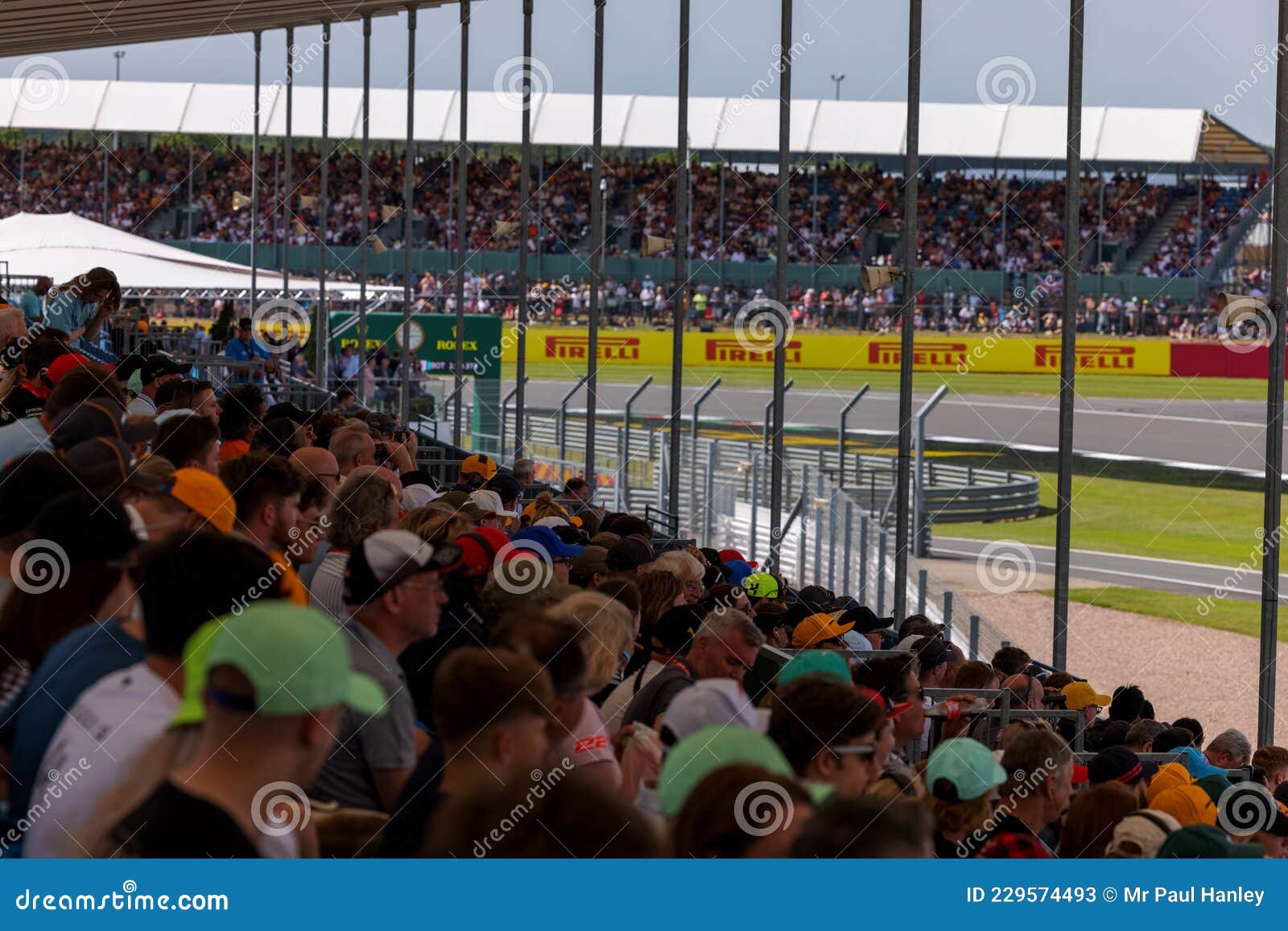 The Crowd at the 2021 British Grand Prix at Silverstone Editorial Stock ...