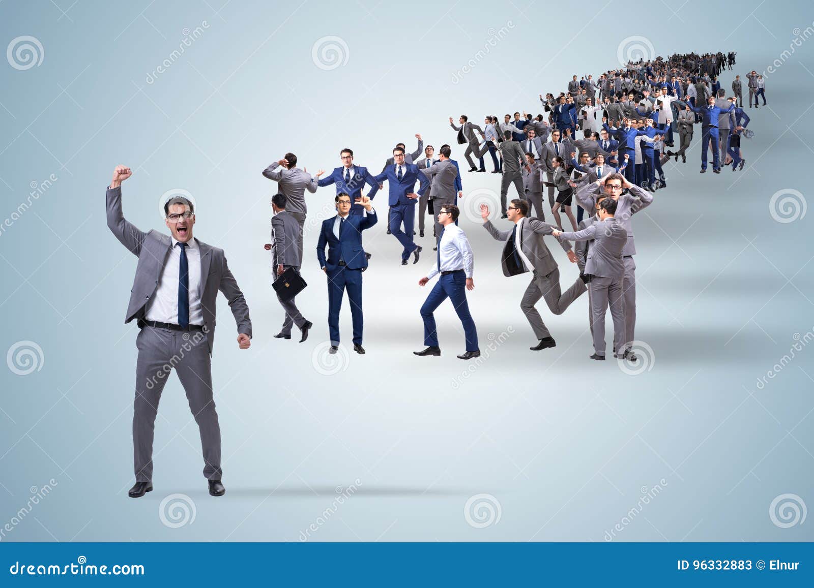 The Crowd of Business People in Concept Stock Image - Image of office ...