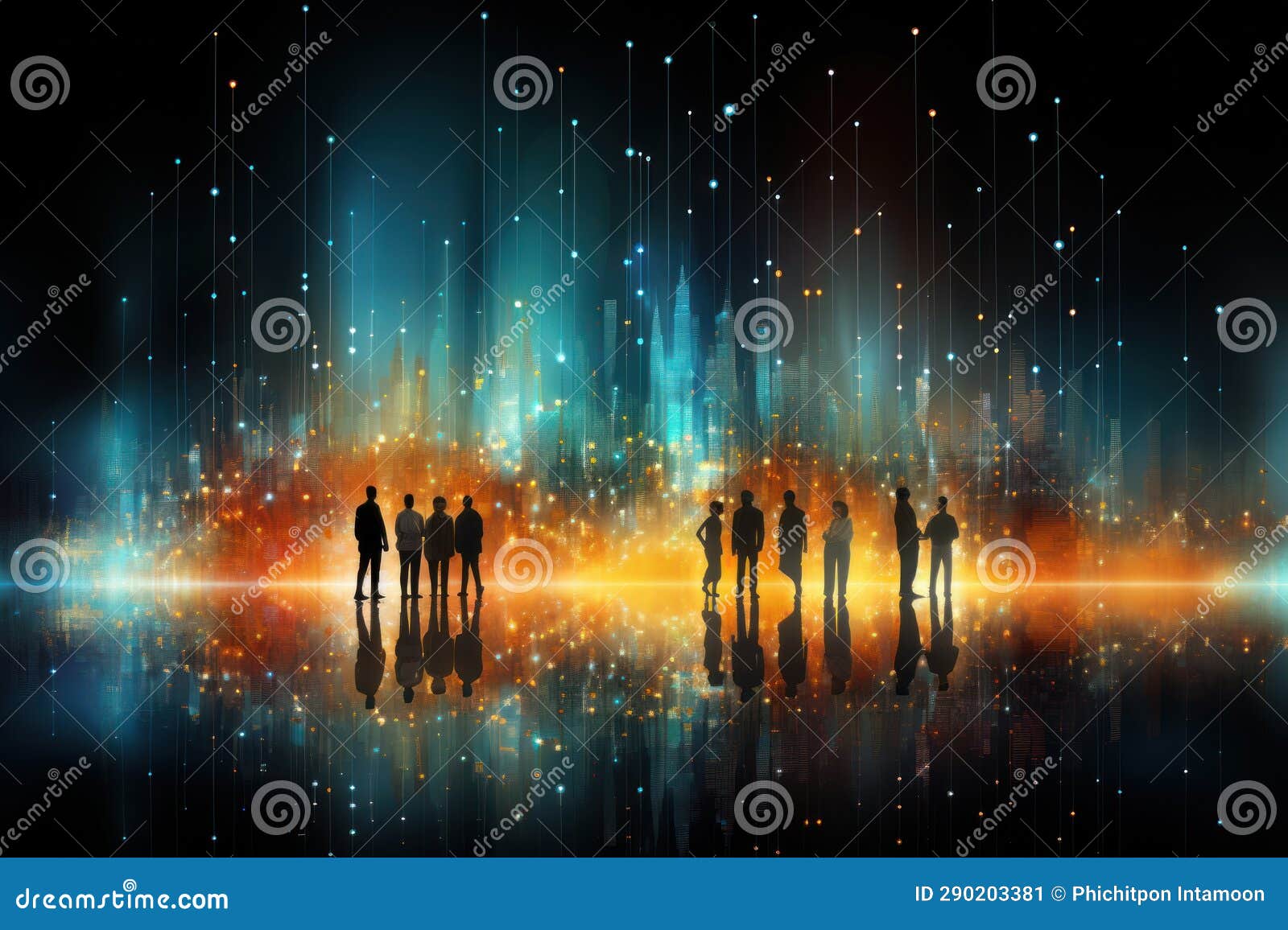 Crowd of Business People Walking in Office Fast Moving .Generative AI ...