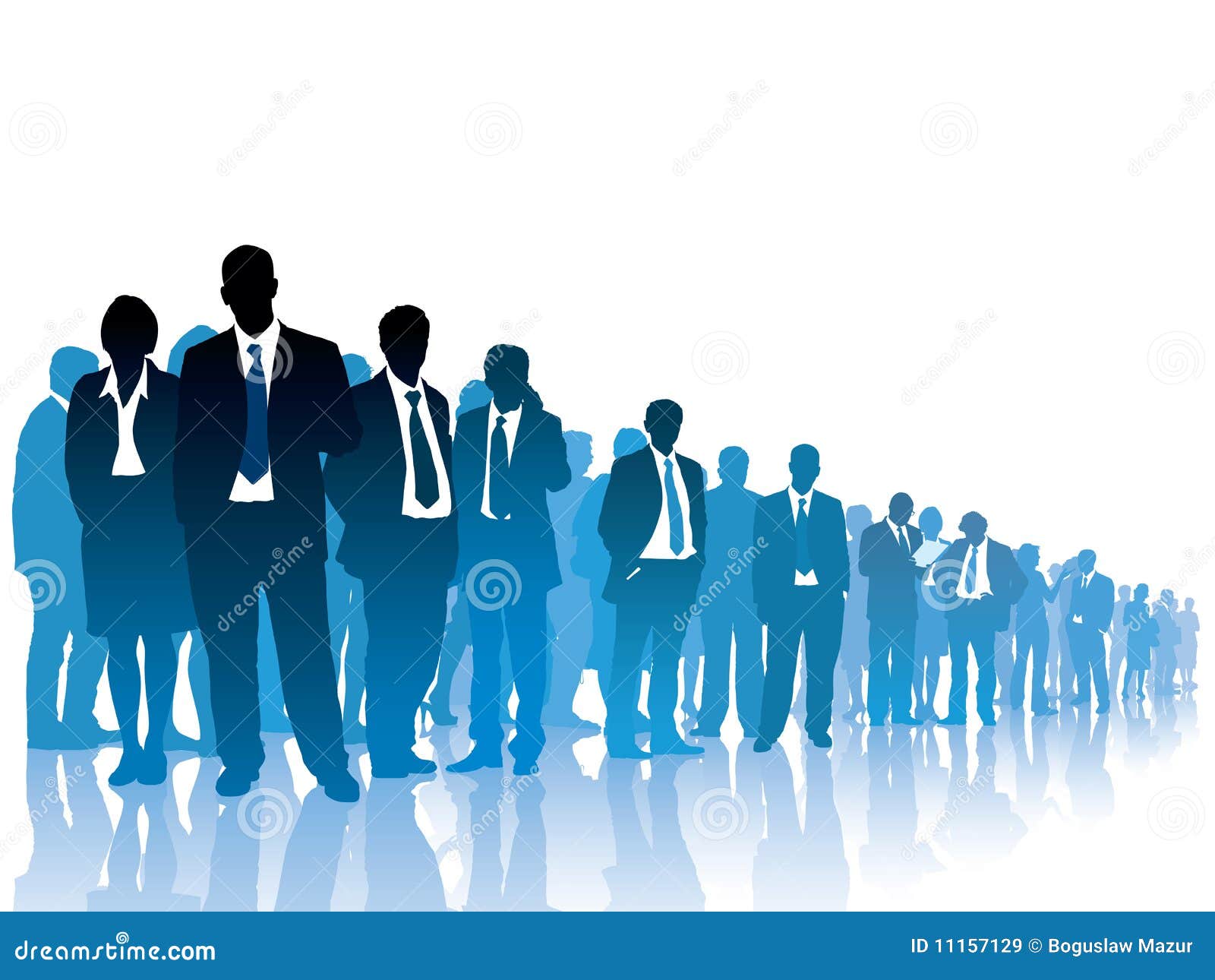 Crowd of businesspeople stock vector. Illustration of blue - 11157129