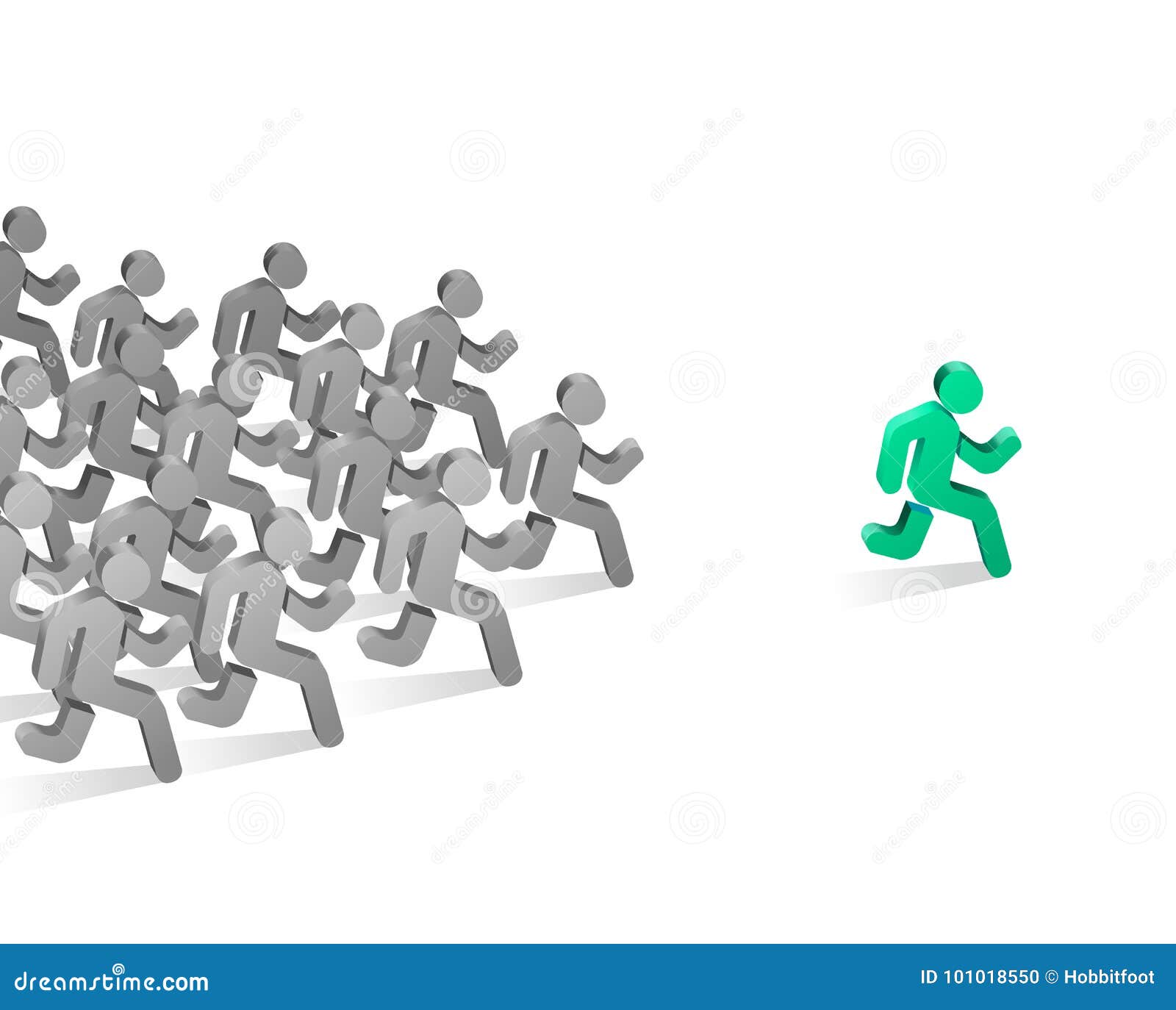 Crowd Chasing Leader Vector Illustration | CartoonDealer.com #50062556