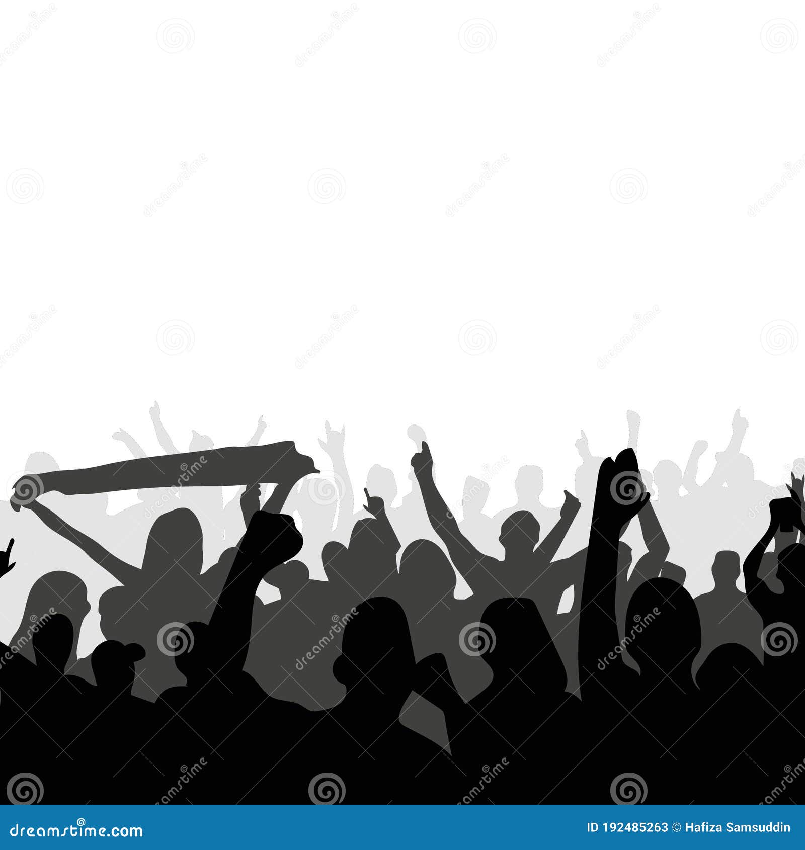 Crowd Cheering. Vector Illustration Decorative Design Stock Vector ... Crowd Cheering. Vector Illustration Decorative Design Stock Vector ...