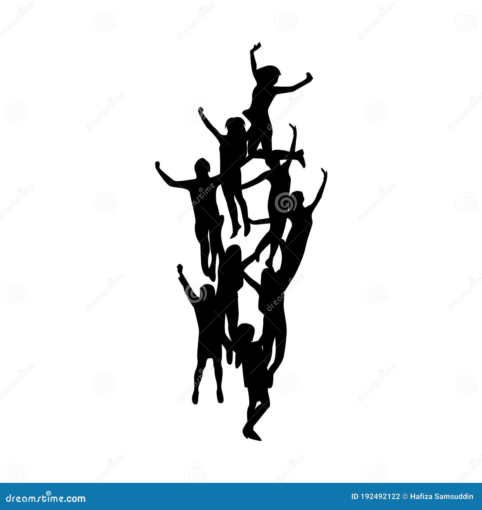 Crowd Cheering. Vector Illustration Decorative Design Stock Vector ...