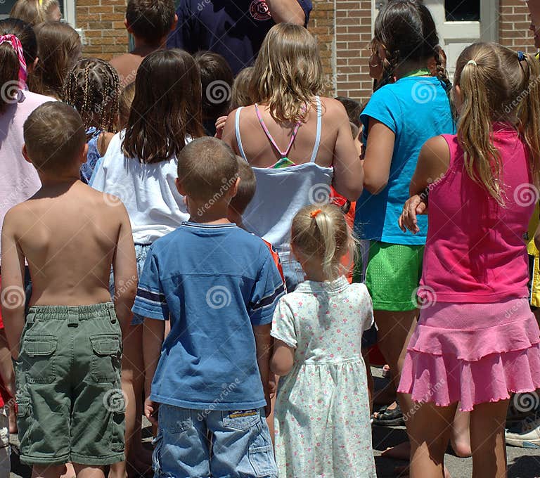 Crowd of Children stock photo. Image of male, child, girl - 163442