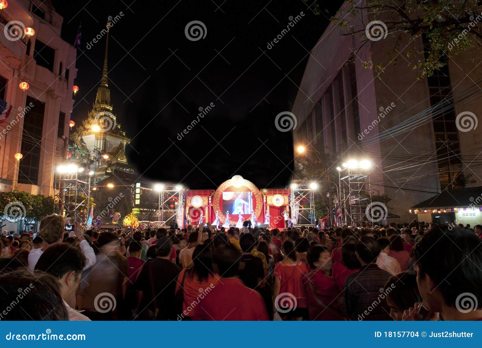 The Crowd in Chinese New Year Celebration Editorial Stock Image - Image ...