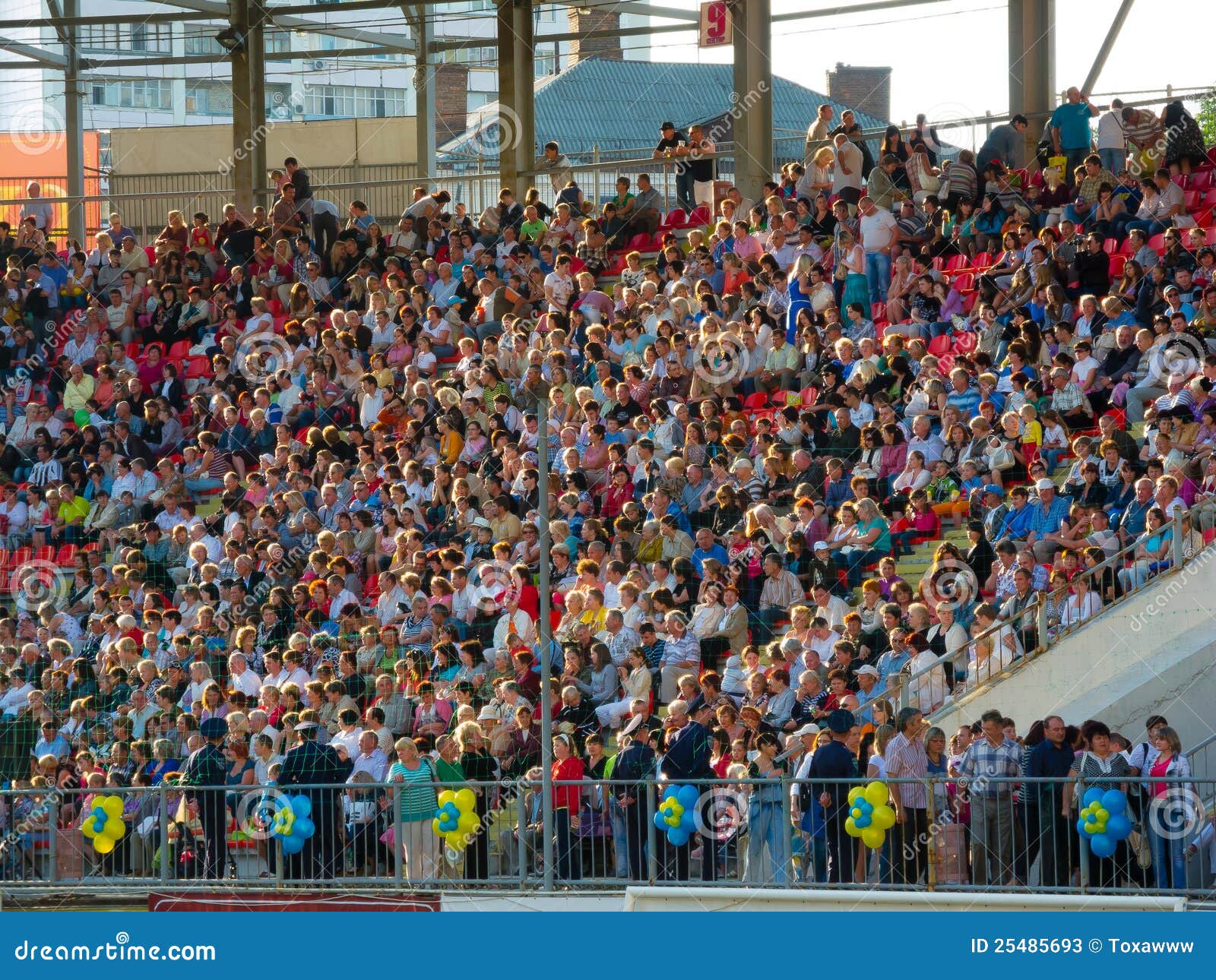 Crowd on the city stadium editorial stock photo. Image of building ...