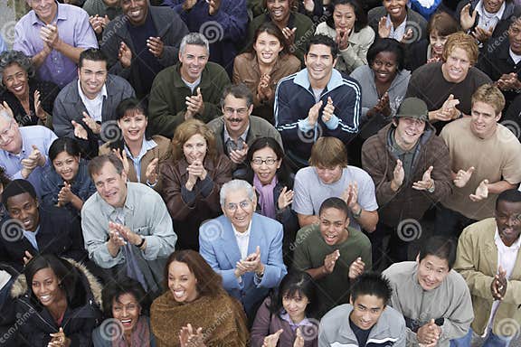 Crowd Clapping at Rally stock photo. Image of large, diversity - 33910310