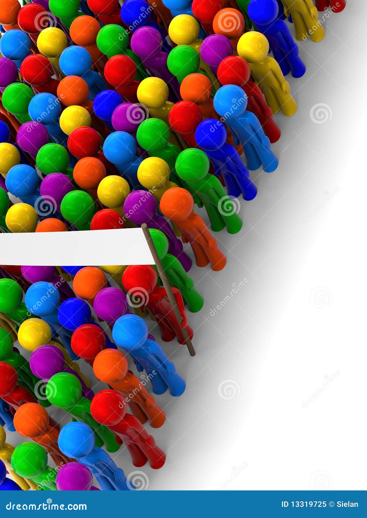 Crowd of colored people stock illustration. Illustration of color ...
