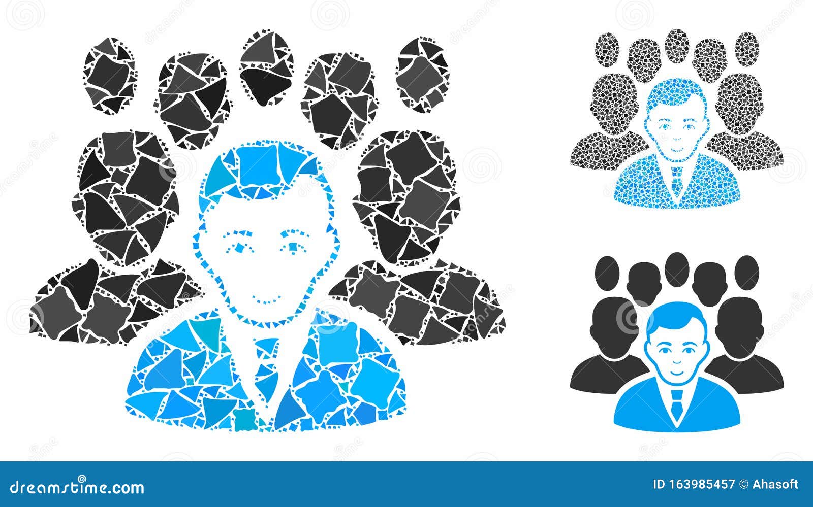 Crowd Composition Icon of Bumpy Items Stock Vector - Illustration of ...