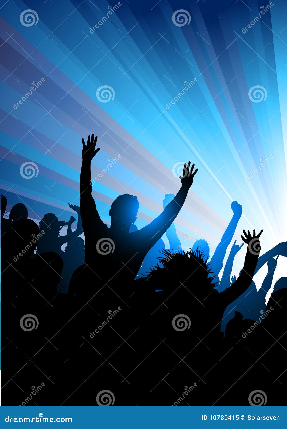 Crowd at a Concert stock illustration. Illustration of excitment - 10780415