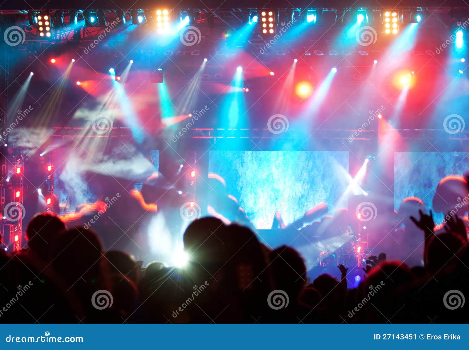 Crowd at concert stock image. Image of musical, illuminated - 27143451