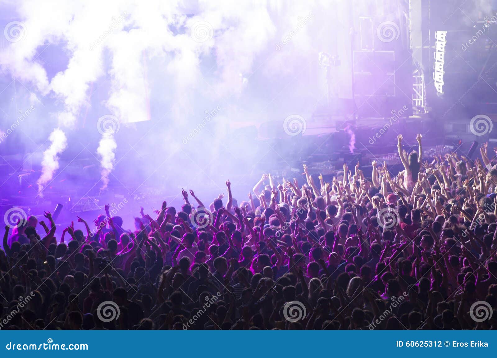 Crowd at concert stock photo. Image of happy, audience - 60625312