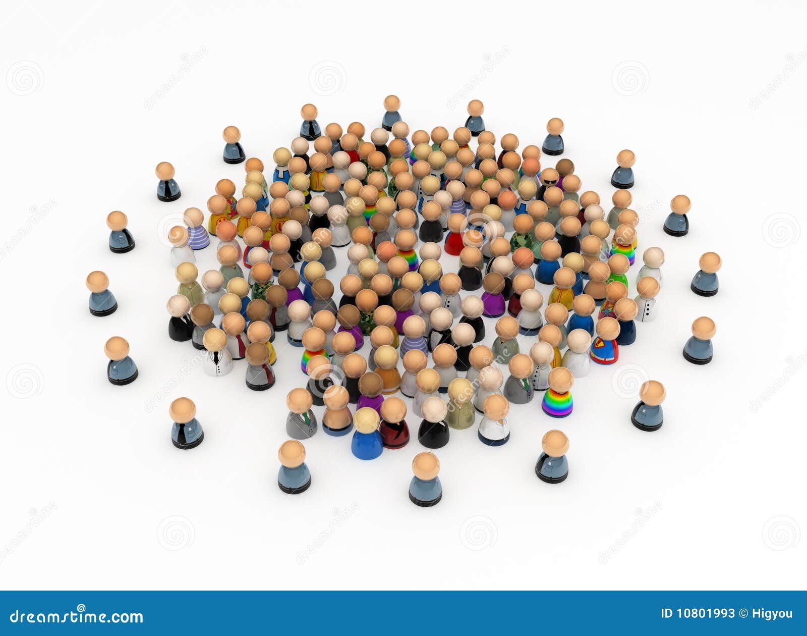 Crowd Control Circle stock illustration. Illustration of community ...