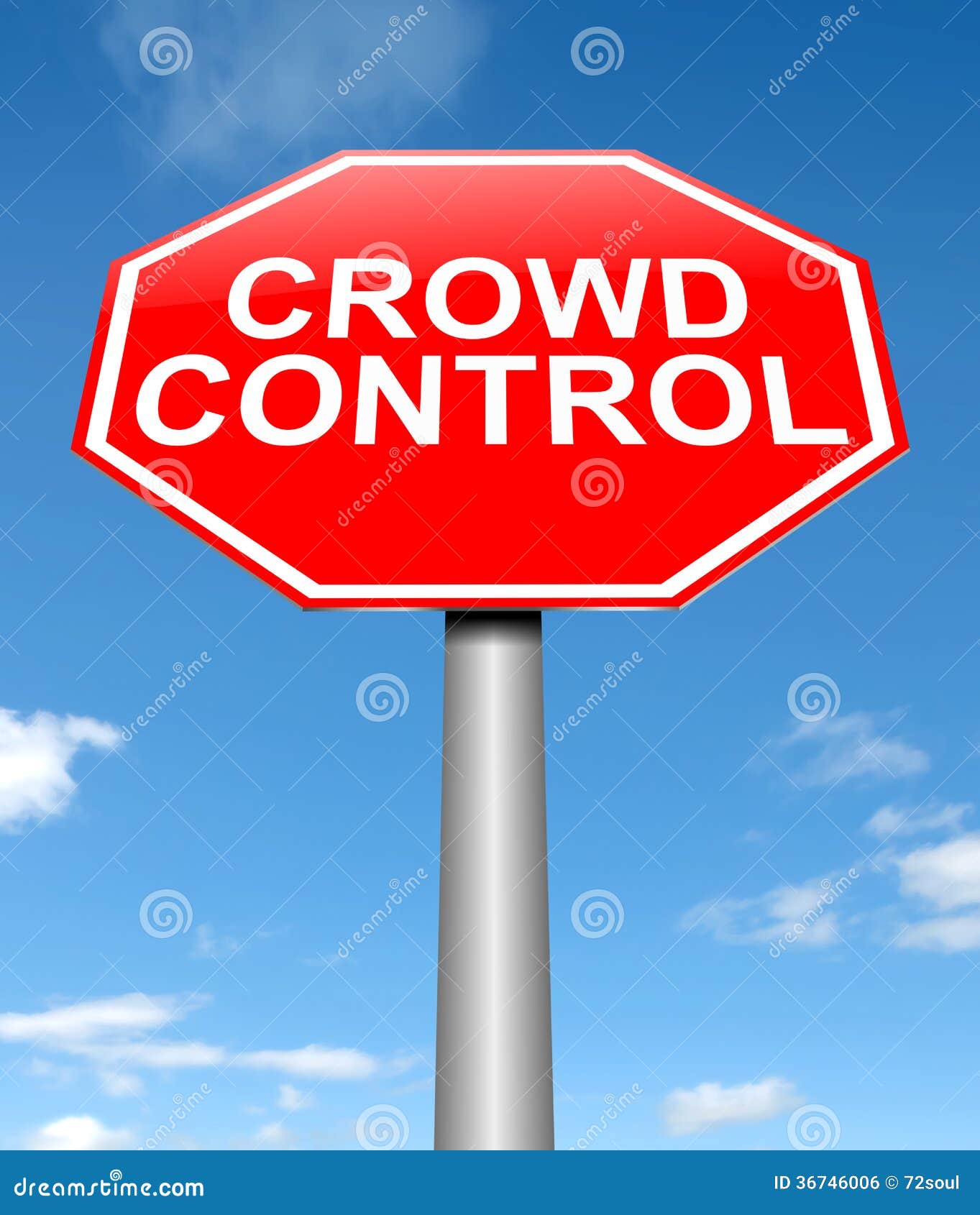 Crowd control concept. stock illustration. Illustration of safety ...