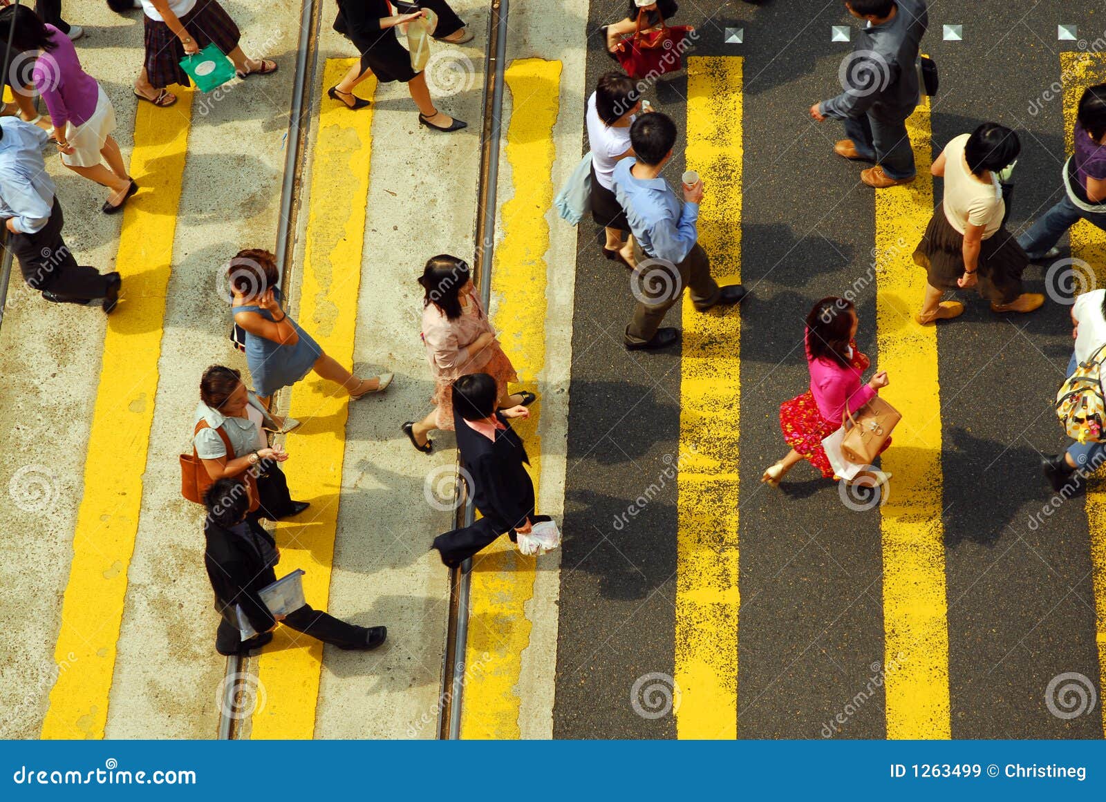Crowd Crossing editorial stock image. Image of city, striped - 1263499
