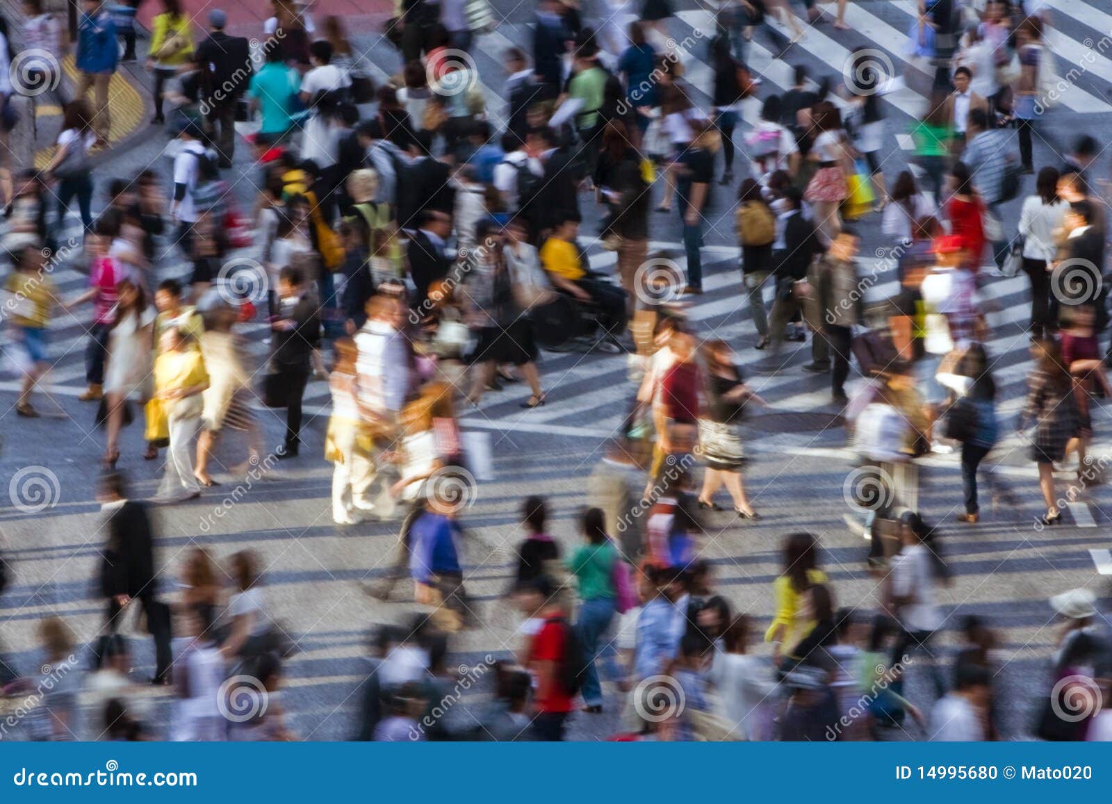 Crowd Of People On Street