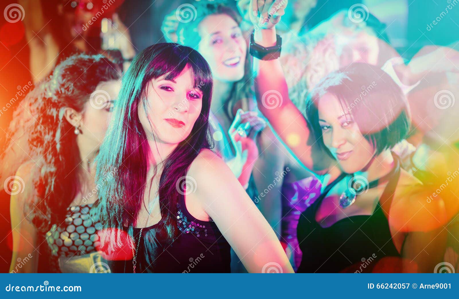 Crowd Dancing in Club Having Party Stock Image - Image of music ...