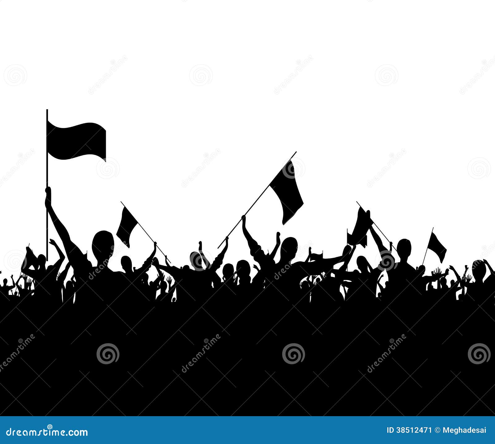 Crowd demanding stock illustration. Illustration of multitude - 38512471