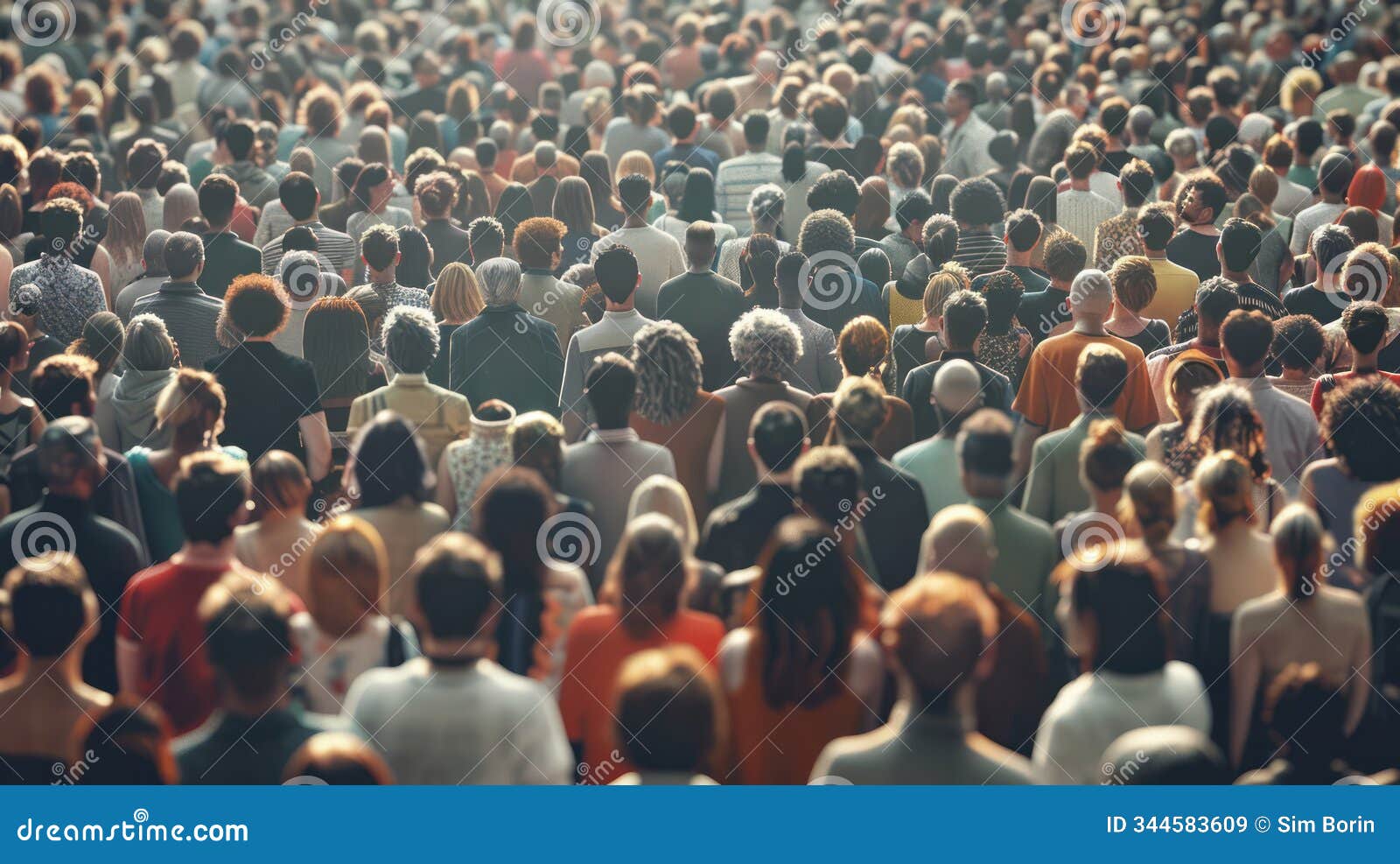 Crowd of Diverse People, Each with a Caption Highlighting Stock ...