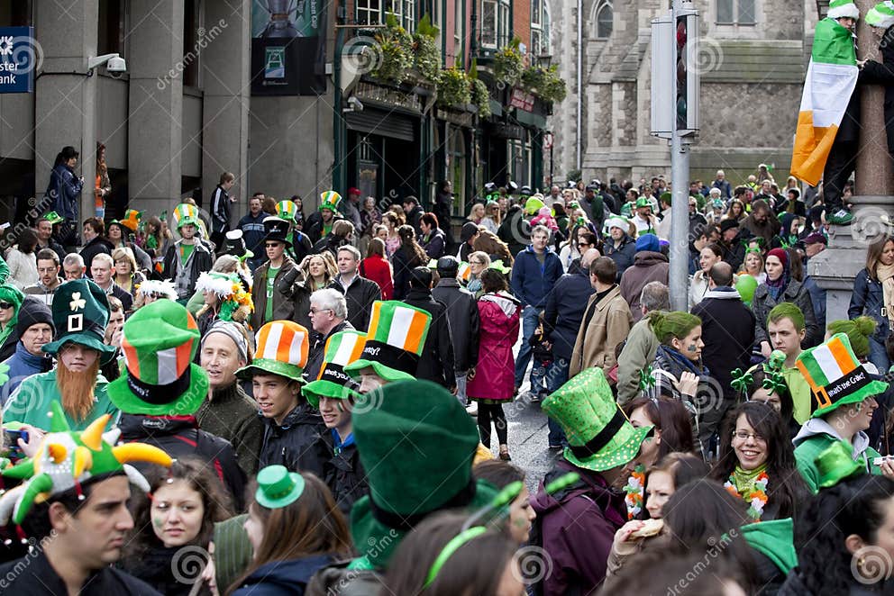 Crowd in Dublin on St. Patrick S Day Editorial Photography - Image of ...
