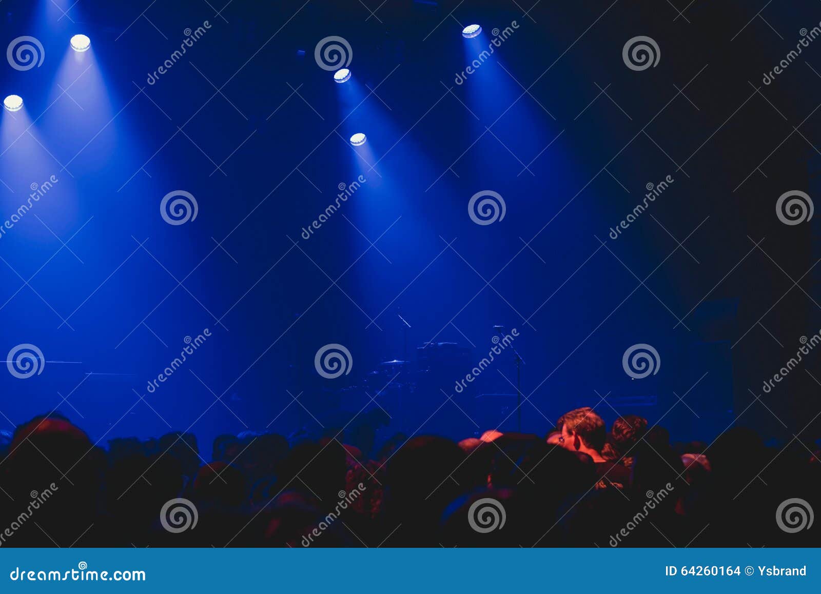 Crowd with Empty Music Stage. Stock Photo - Image of empty, stage: 64260164
