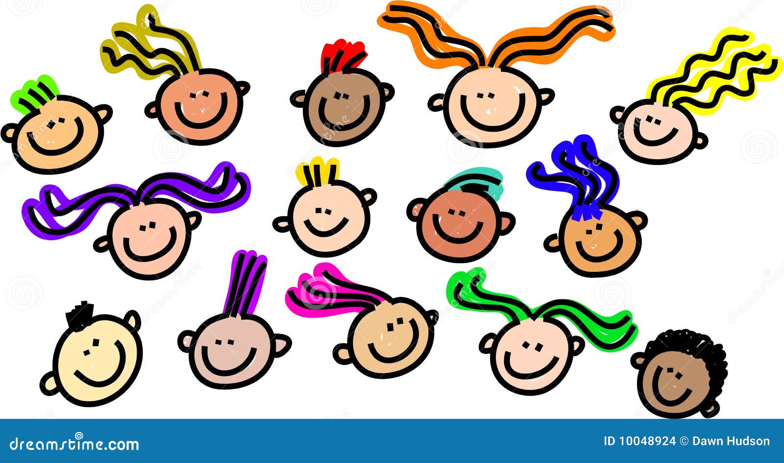 Crowd of faces stock vector. Illustration of happy, people - 10048924