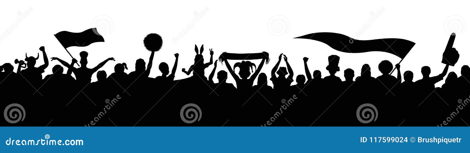 Crowd Of Fans Chasing Running Celebrity Person , Vector Cartoon Stick ...