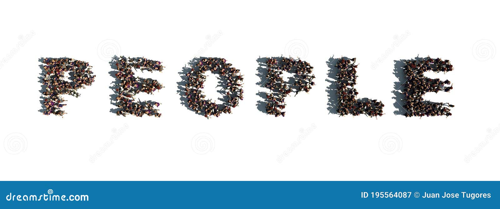 Crowd forming a word stock illustration. Illustration of disco - 195564087