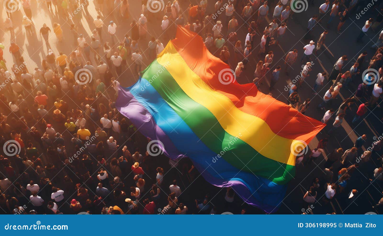 The Crowd Freed from All Problems Stock Image - Image of concept ...