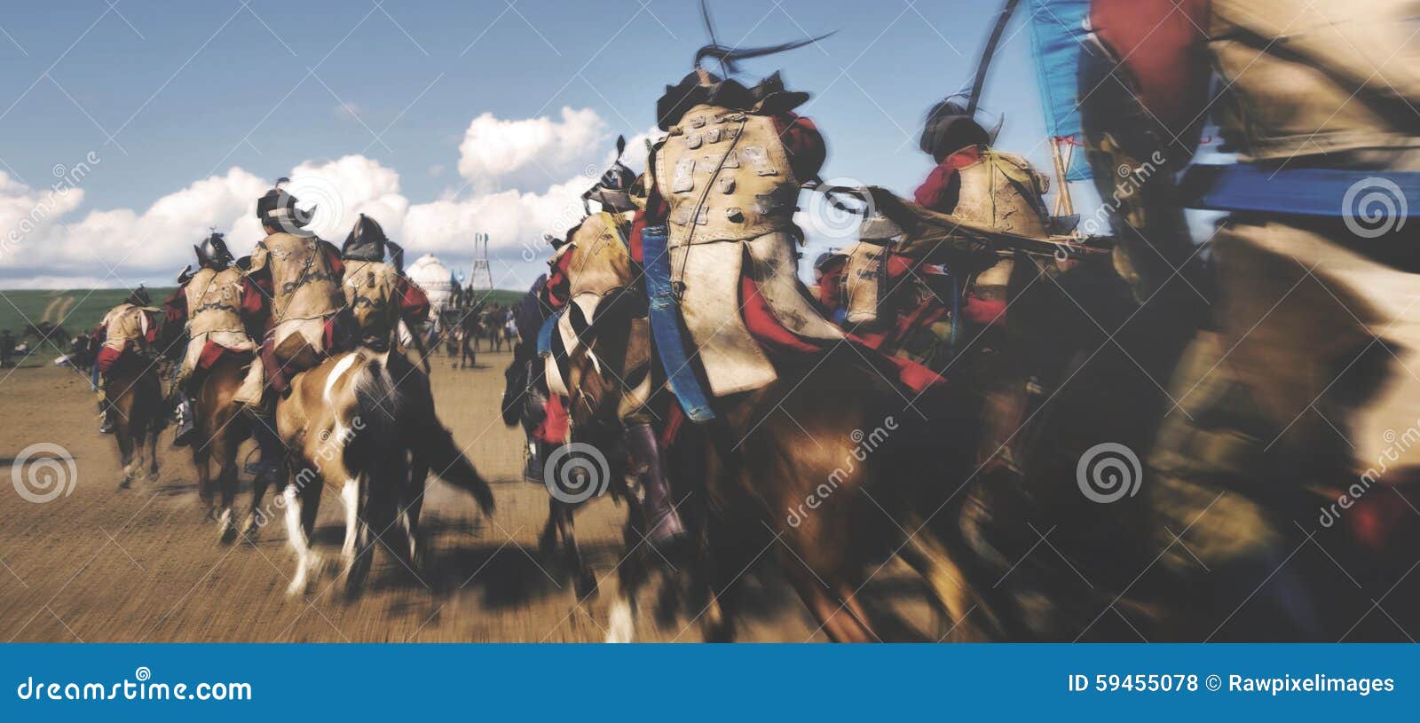 Crowd of Fully Armored Soldiers Reenacting Historical Concept Stock ...