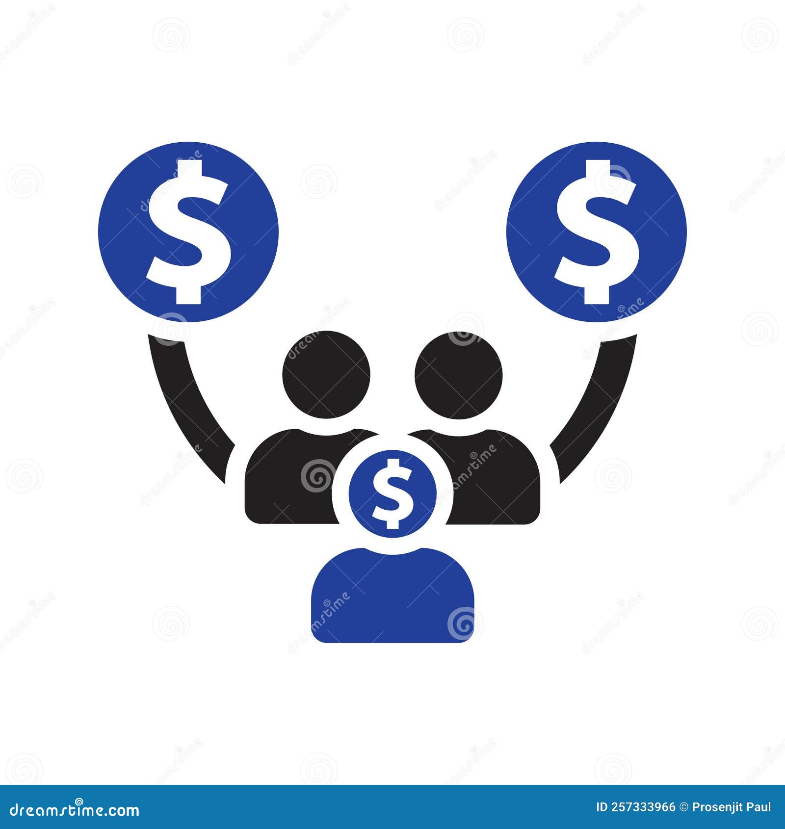 Crowd funding icon vector stock vector. Illustration of start - 257333966