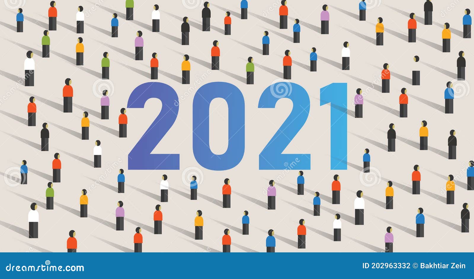 Crowd As The 2021 Numbers Royalty-Free Illustration | CartoonDealer.com ...