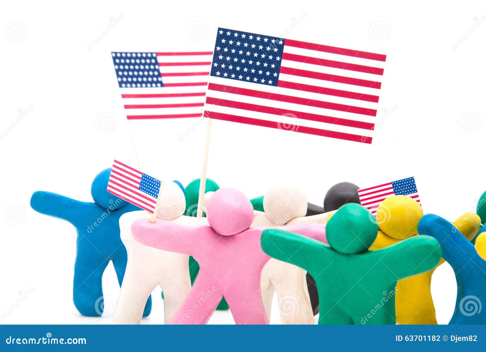 Crowd Group of Colourful Plasticine Humans with Stock Photo - Image of ...