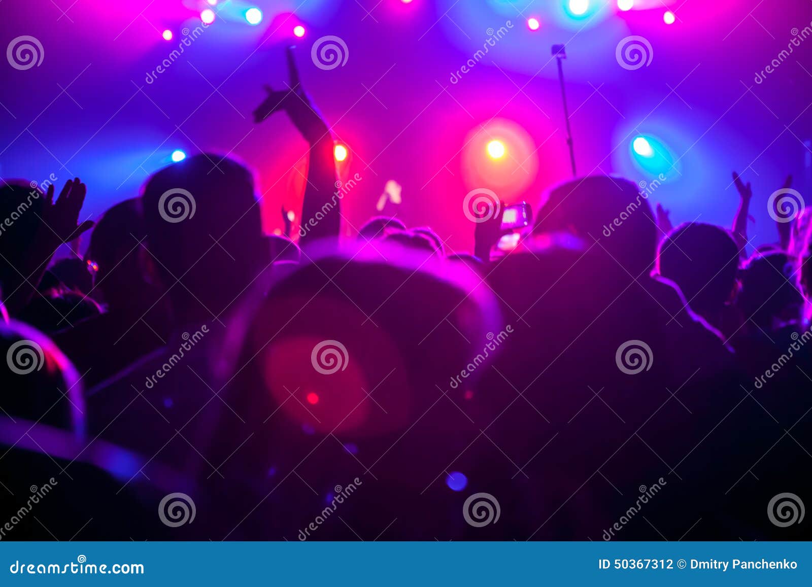 Crowd Having Fun at a Concert. Stock Photo - Image of nightlife, rock ...