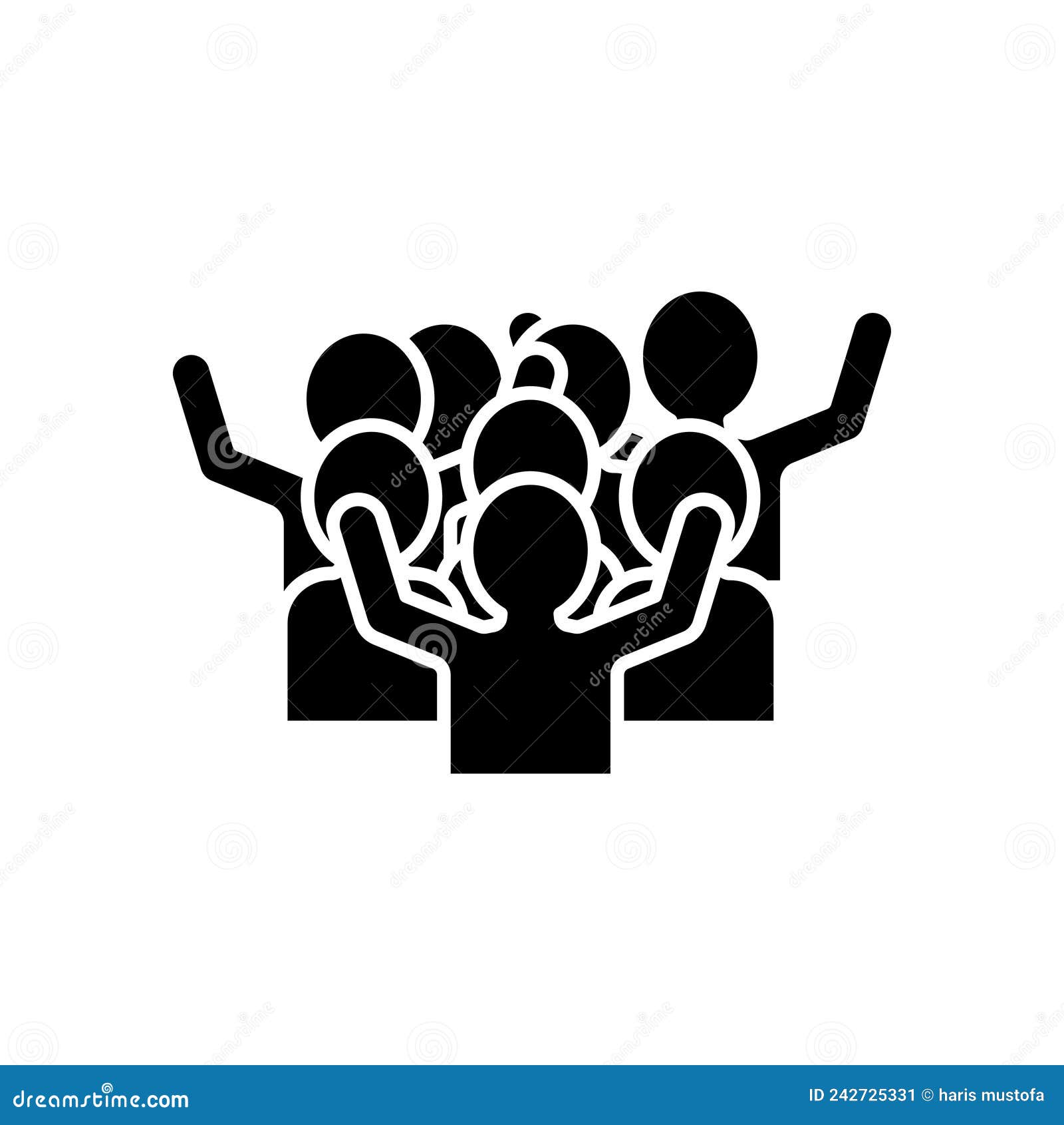 Crowd Icon Design Template Vector Isolated Illustration Stock Vector ...