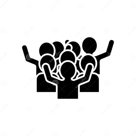 Crowd Icon Design Template Vector Isolated Illustration Stock Vector ...