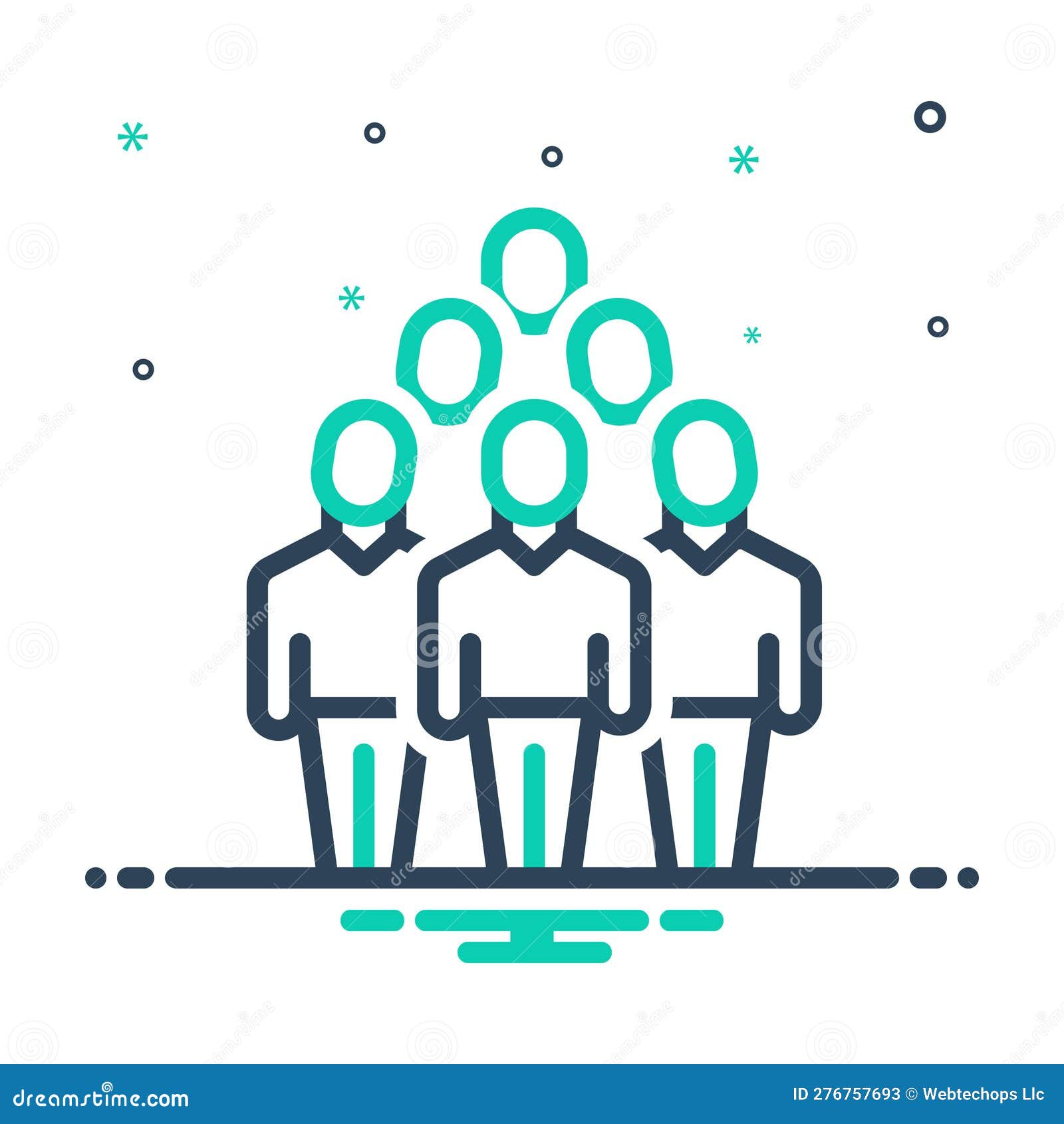 Mix Icon for Crowd, Multitude and Throng Stock Vector - Illustration of ...