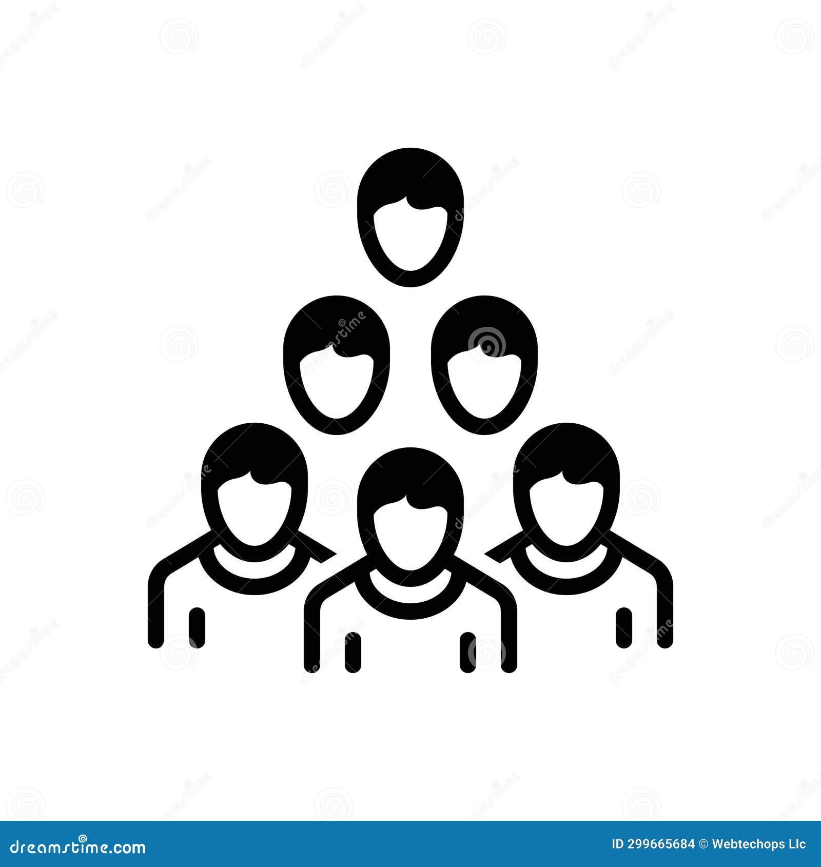 Black Solid Icon for Crowd, Population and Staff Stock Illustration ...