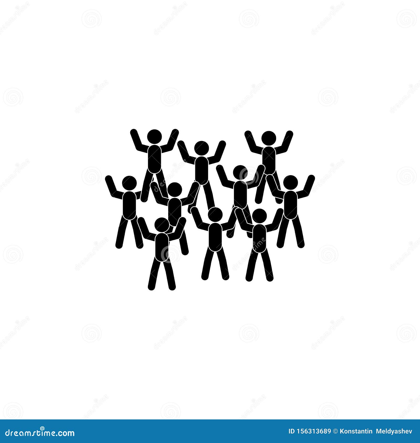 Crowd Icon. Simple Glyph, Flat Vector of People Talk Icons for UI and ...