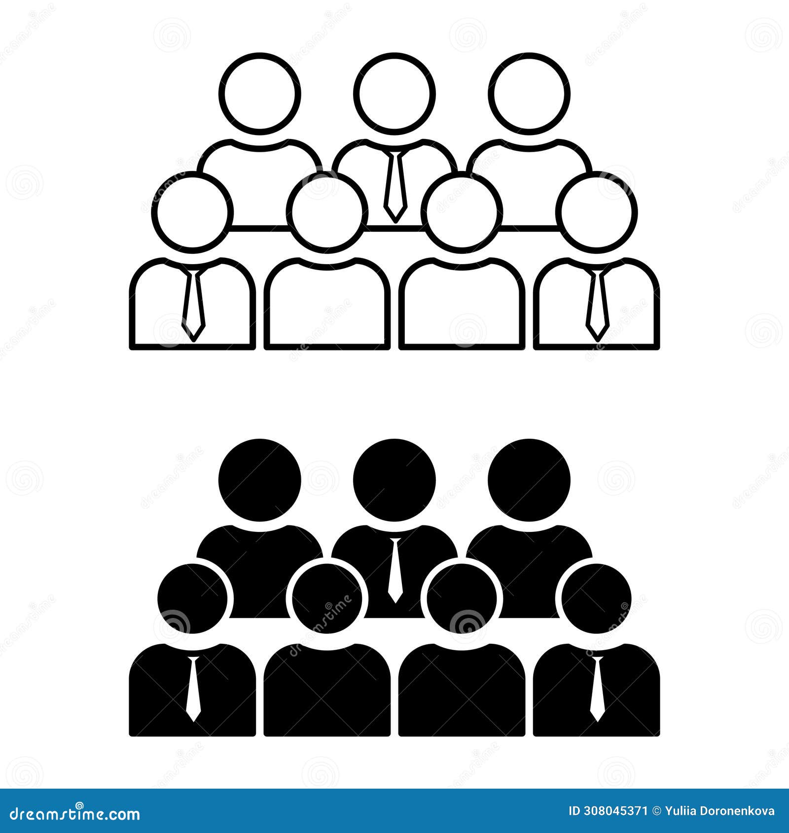 Crowd Icons. stock vector. Illustration of corporate - 308045371